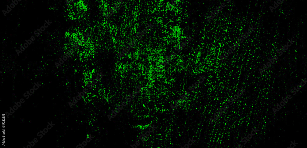 Green scuffs on black walls.Scary colored wall texture for background ...