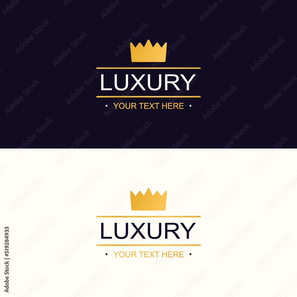 luxury vector emblem for shopping sign, royal queen logotype, princess ...