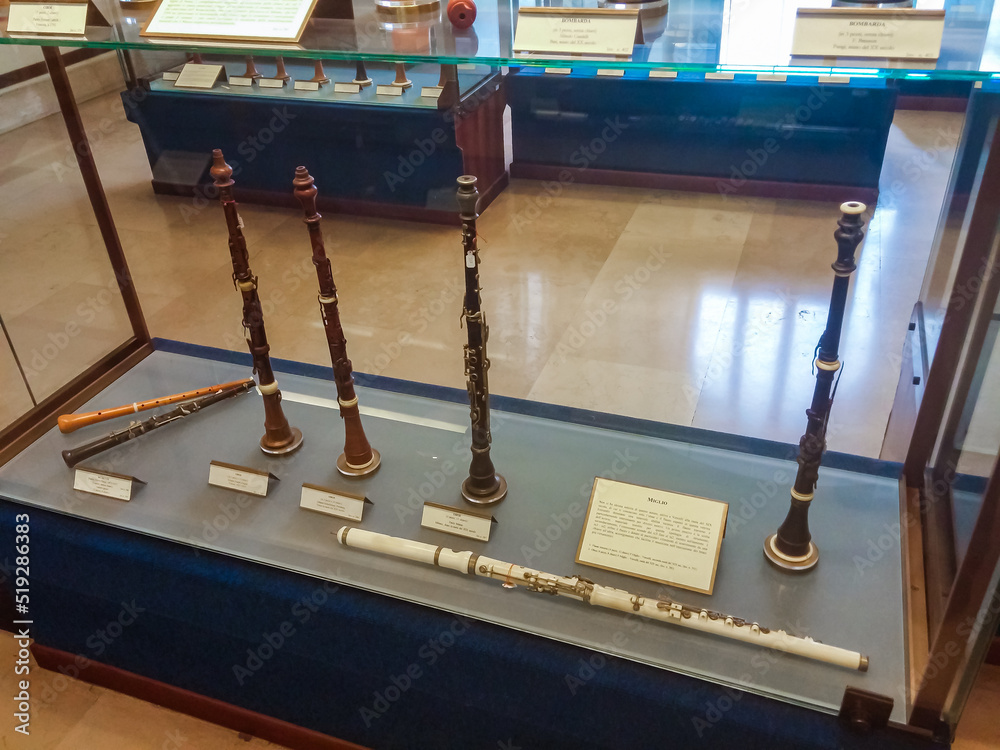 Medieval wind musical instrument - exhibit at the museum of the ...