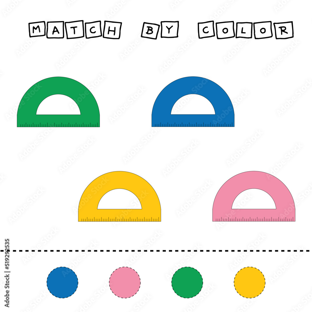 worksheet vector design, challenge to connect the rullers with its ...