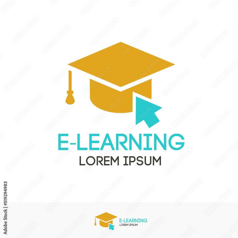 Vector education logo color style isolated on background with academic ...