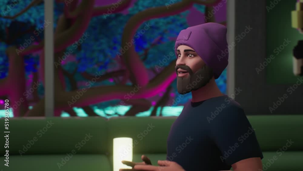 Vidéo Stock People communicate in the metaverse. Employees meet and ...