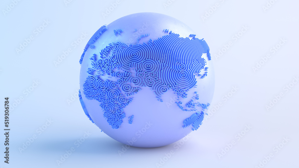 Planet earth 3d render/Planet earth, continents consisting of 3d ...