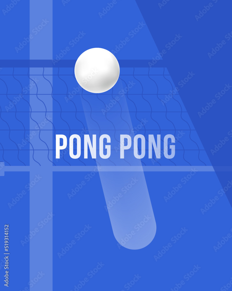 Ping pong Poster Template. Table and rackets for ping-pong. Vector ...