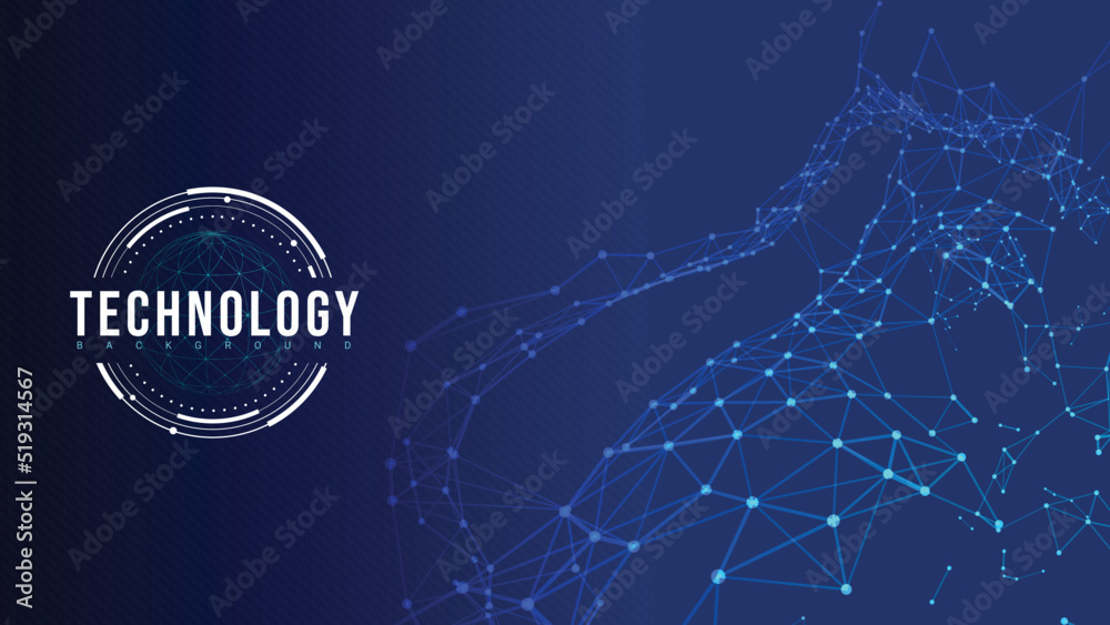 Abstract background technology facebook cover banner design template ...