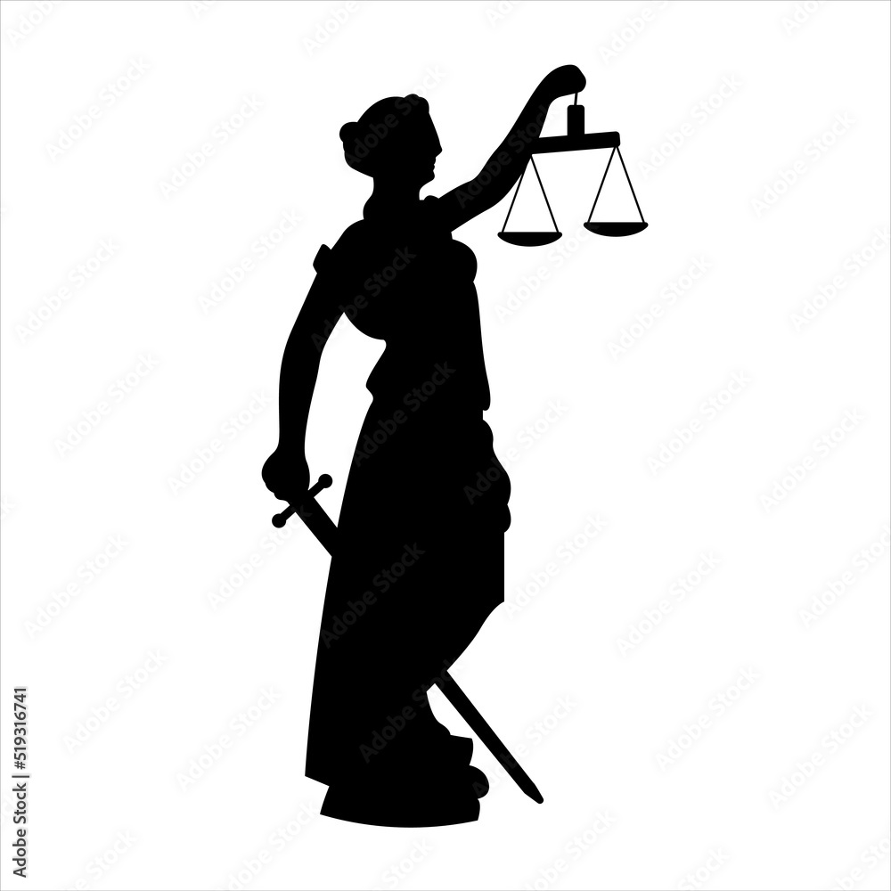 lady Justice Statue icon vector illustration Stock Vector | Adobe Stock