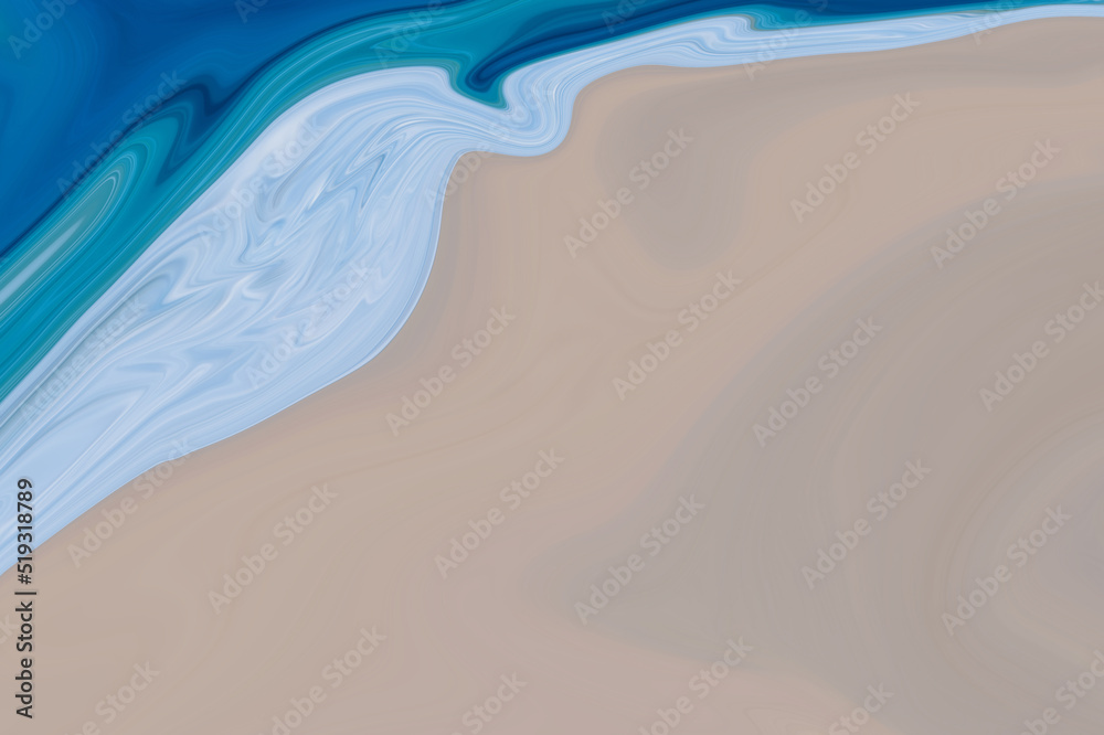 Blue Waves Abstract Liquid Marble, Elegant Texture Background. Luxury ...