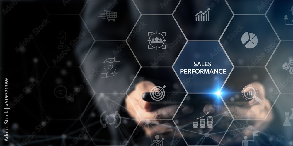 Sales performance management and report concept. Drive sales ...