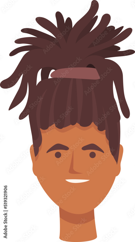 Afro hairstyle icon cartoon vector. African hair. Rasta style Stock ...