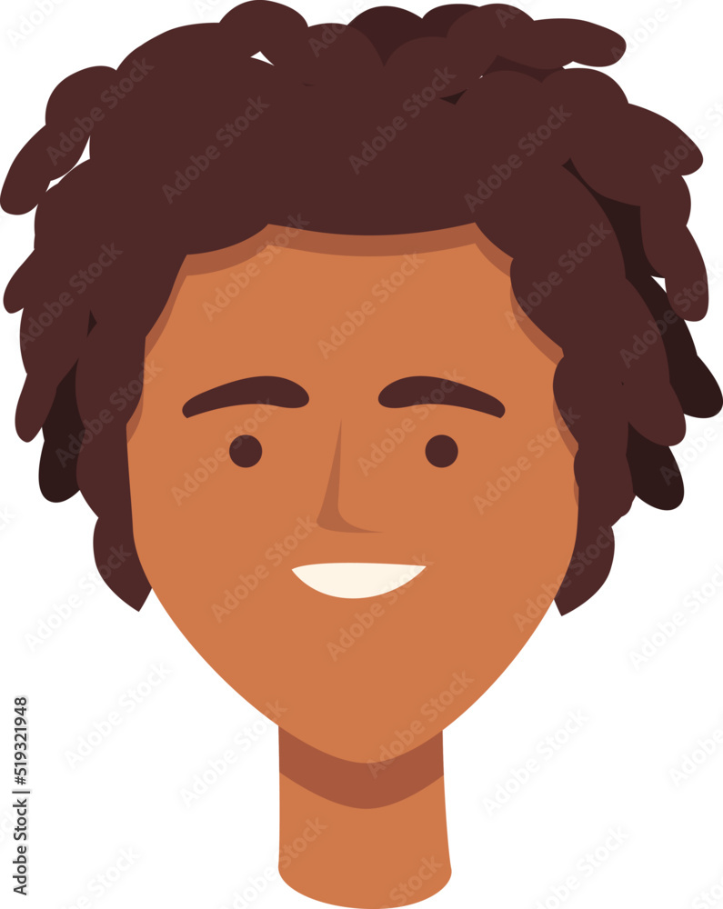 Fashion african hair icon cartoon vector. Rasta man. Wig style Stock ...