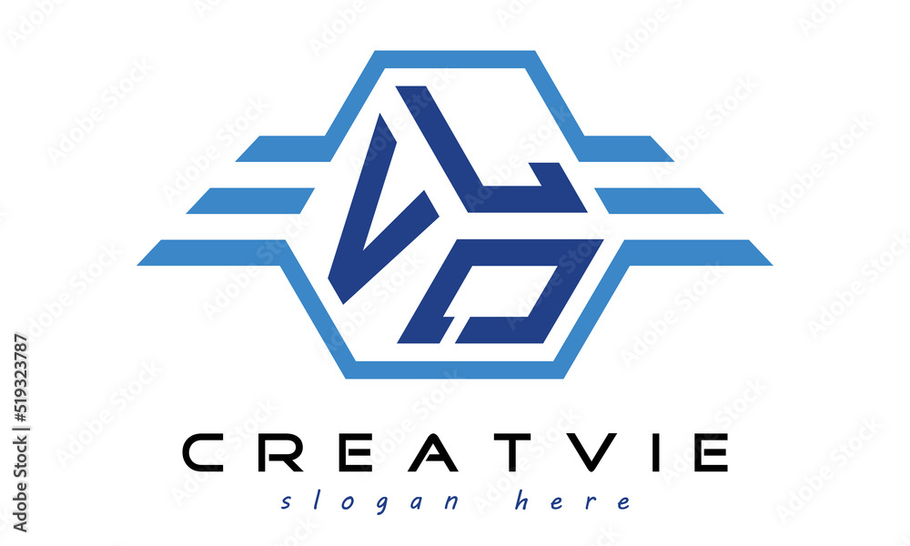 VLD three letter geometrical wings logo design vector template ...