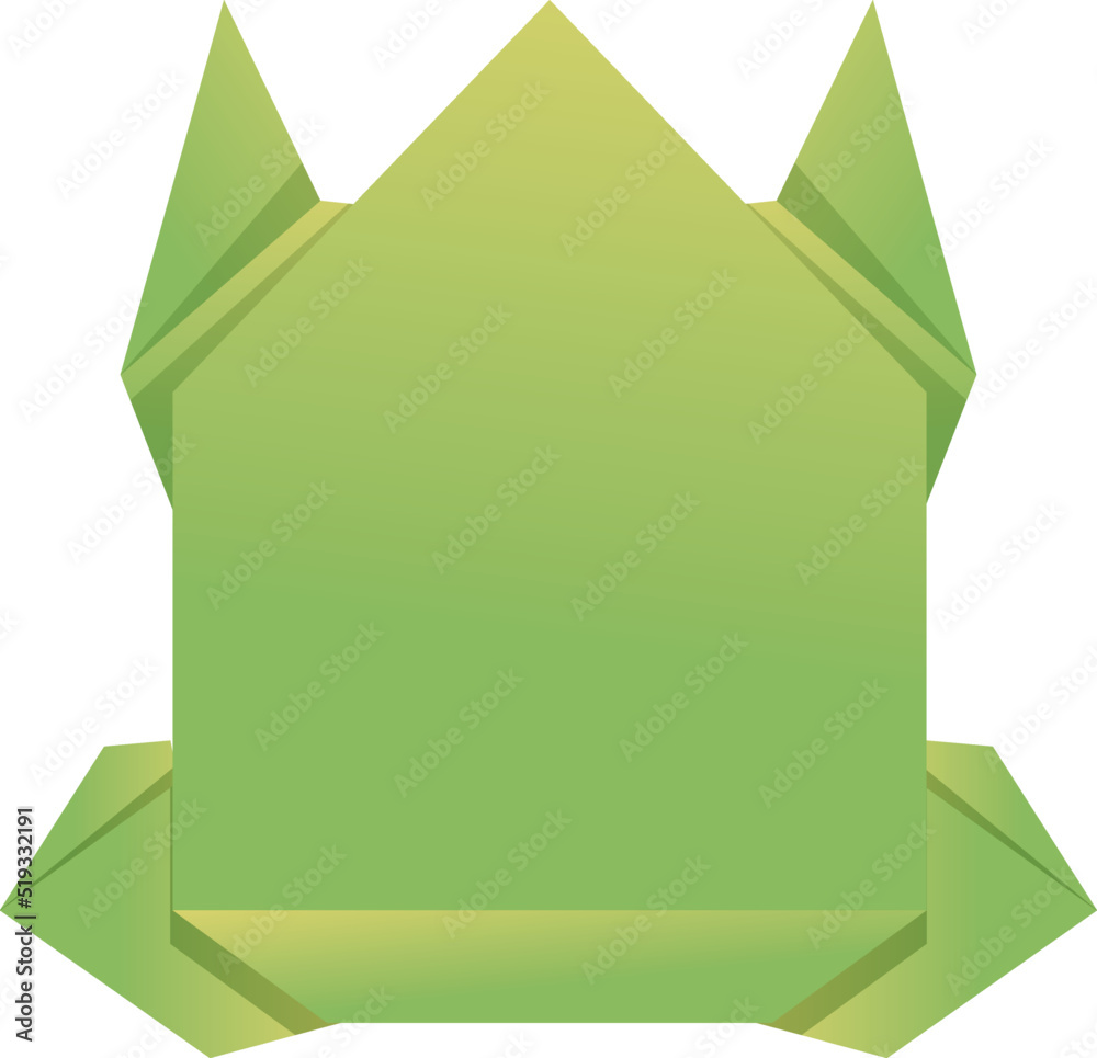 Origami frog icon cartoon vector. Paper animal. Art paper Stock Vector ...