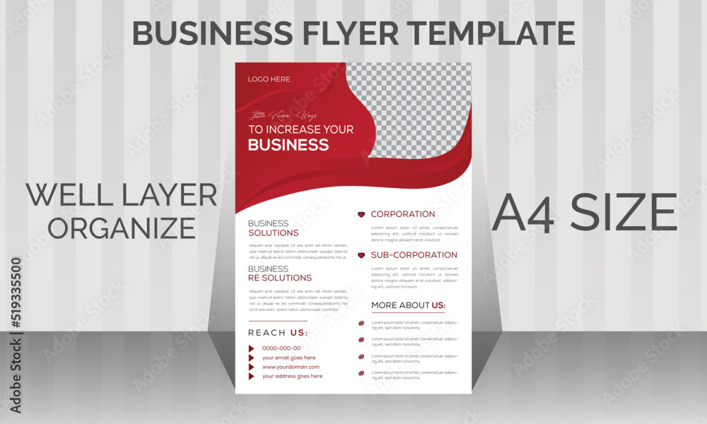 Modern Flyer Poster or Leaflets Design Templates A4 Size for Marketing ...