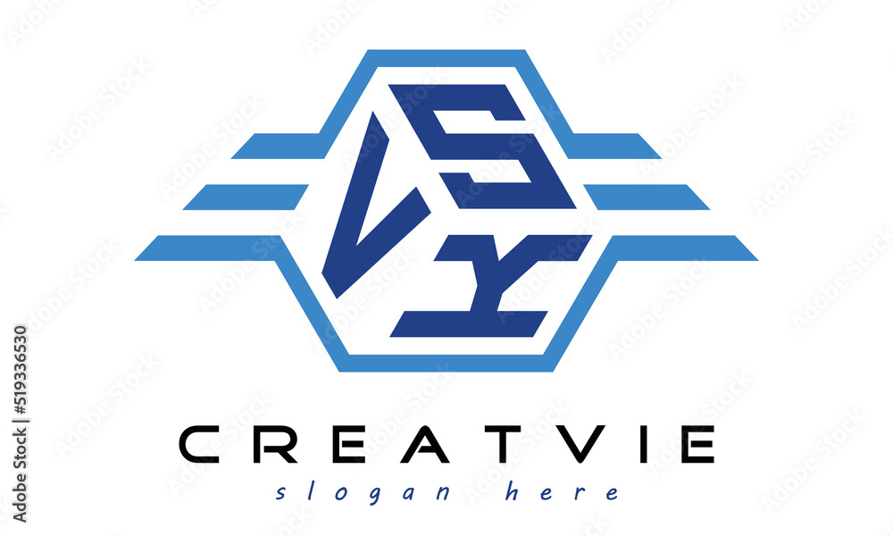 VSK three letter geometrical wings logo design vector template ...