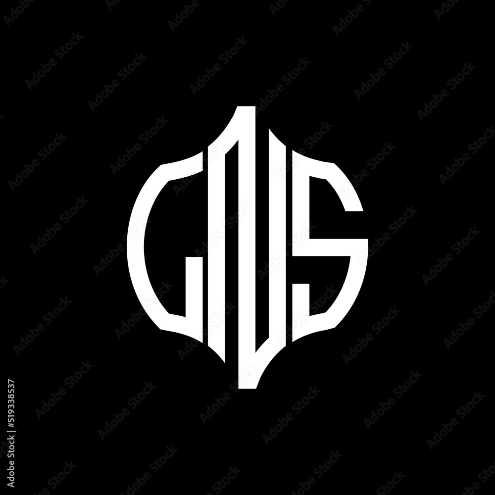 GNS letter logo. GNS best black background vector image. GNS Monogram ...