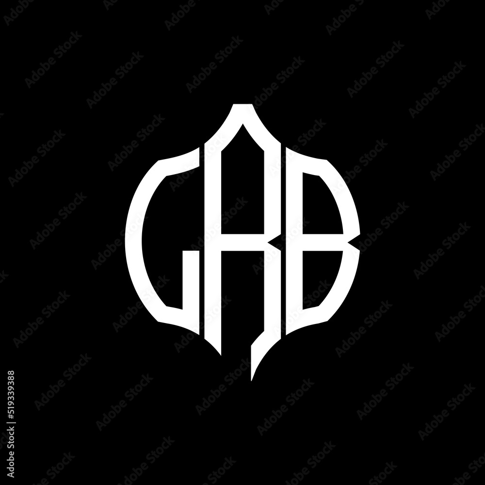 Grb Letter Logo Grb Best Black Background Vector Image Grb Monogram