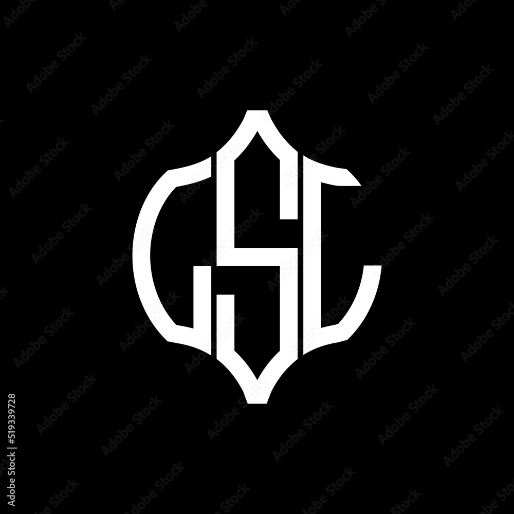GSL letter logo. GSL best black background vector image. GSL Monogram ...