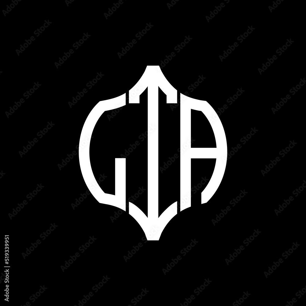 GTA letter logo. GTA best black background vector image. GTA Monogram ...