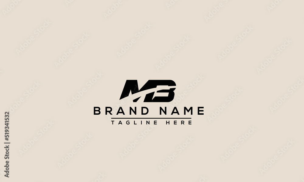 Logo design letter MB . Elegant modern. Vector template. Stock Vector ...