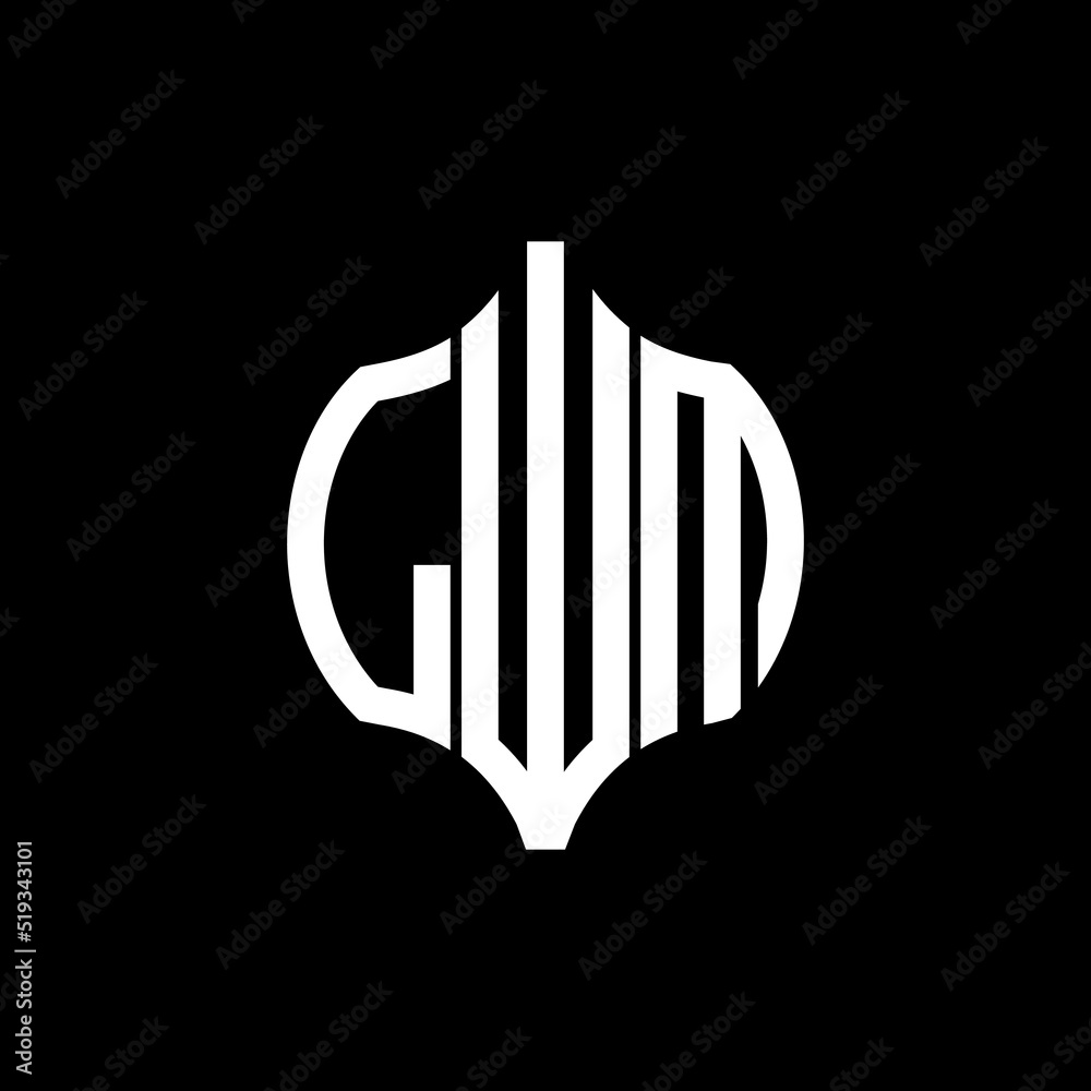 GWM letter logo. GWM best black background vector image. GWM Monogram ...