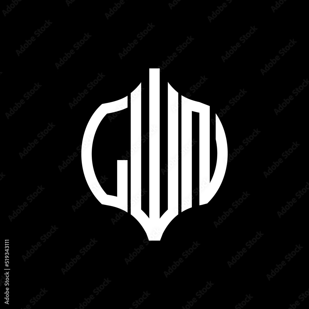 GWN letter logo. GWN best black background vector image. GWN Monogram ...