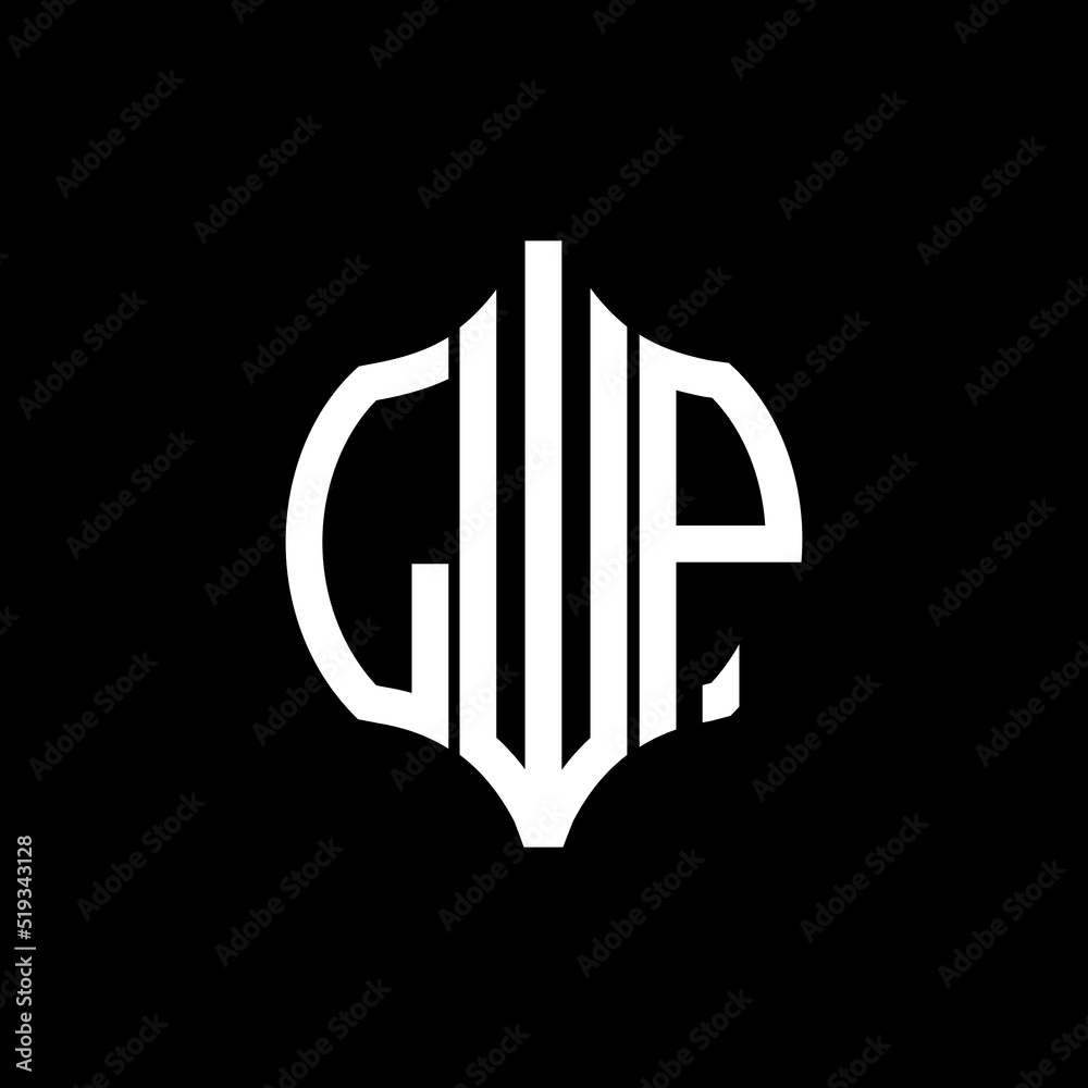 GWP letter logo. GWP best black background vector image. GWP Monogram ...