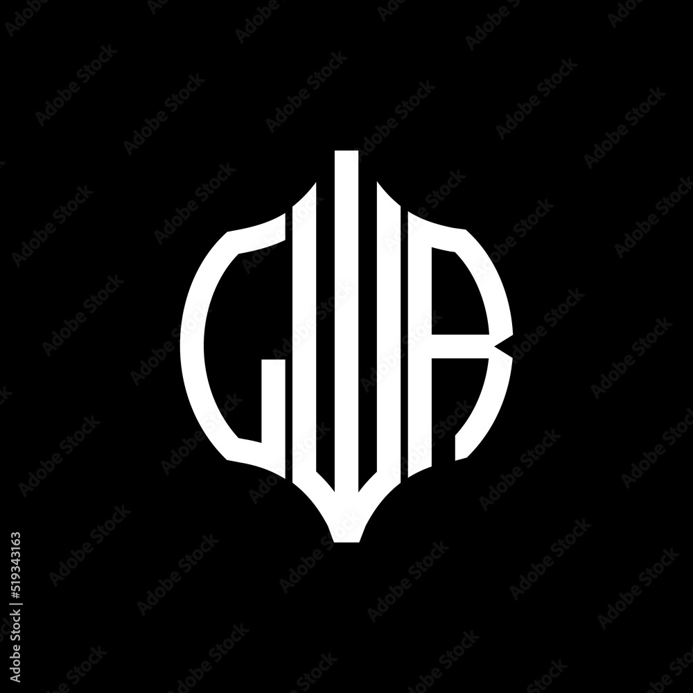 GWR letter logo. GWR best black background vector image. GWR Monogram ...