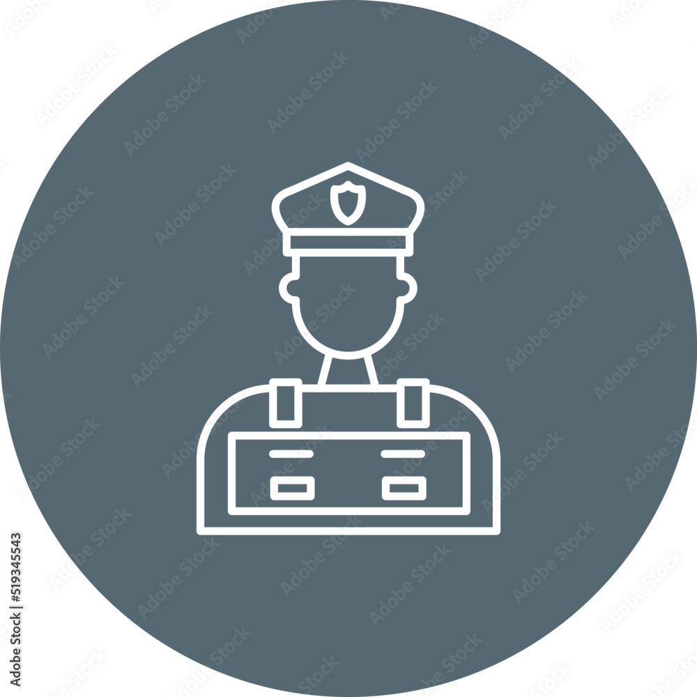 Police Man Icon Stock Vector | Adobe Stock