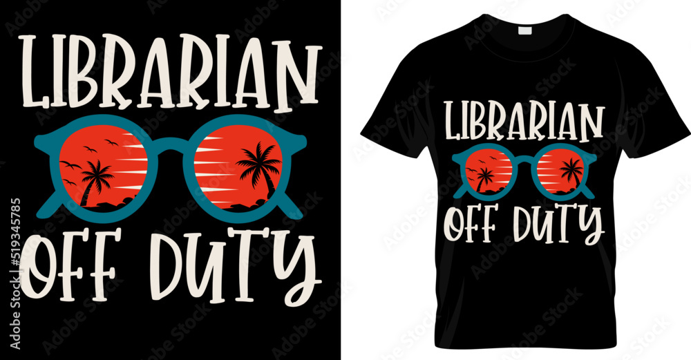 Librarian off duty . Motivation hand drawn lettering quote about books ...