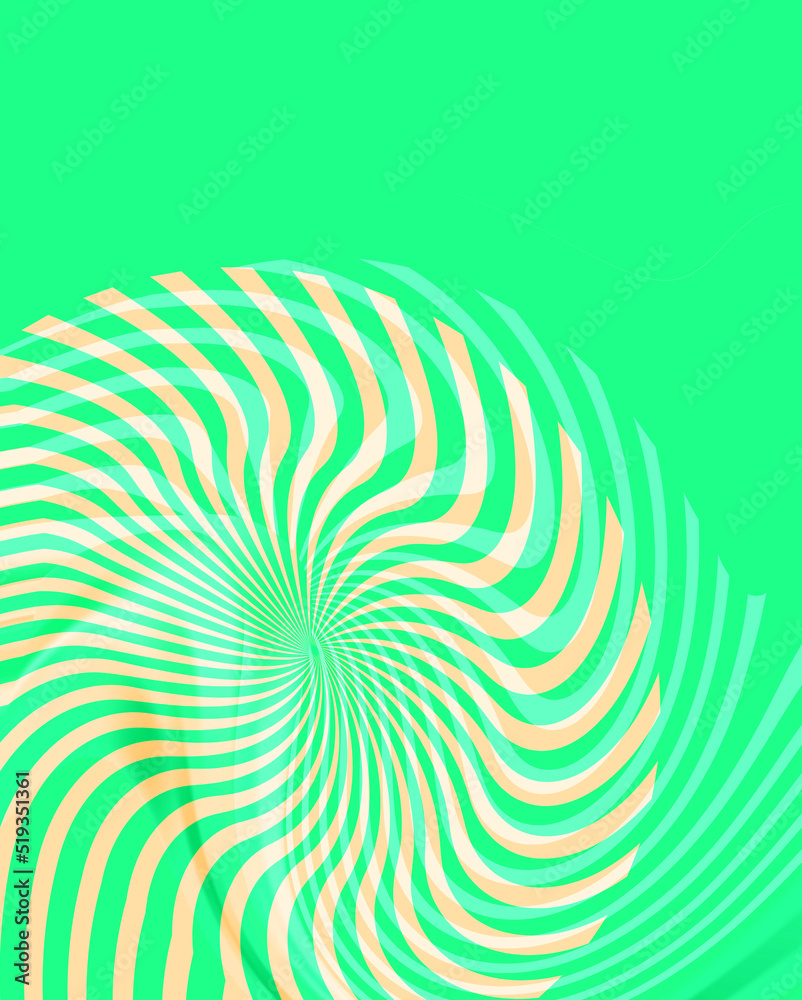 Abstract modern pastel mint green background. Wave line. Rays. Luxury ...