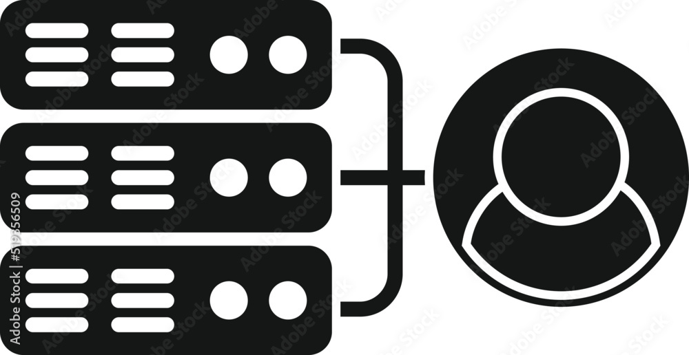 Server client icon simple vector. Platform system Stock-Vektorgrafik ...