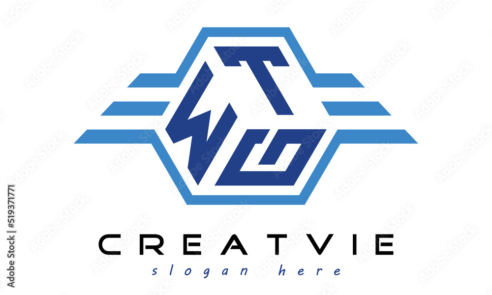WTG three letter geometrical wings logo design vector template ...