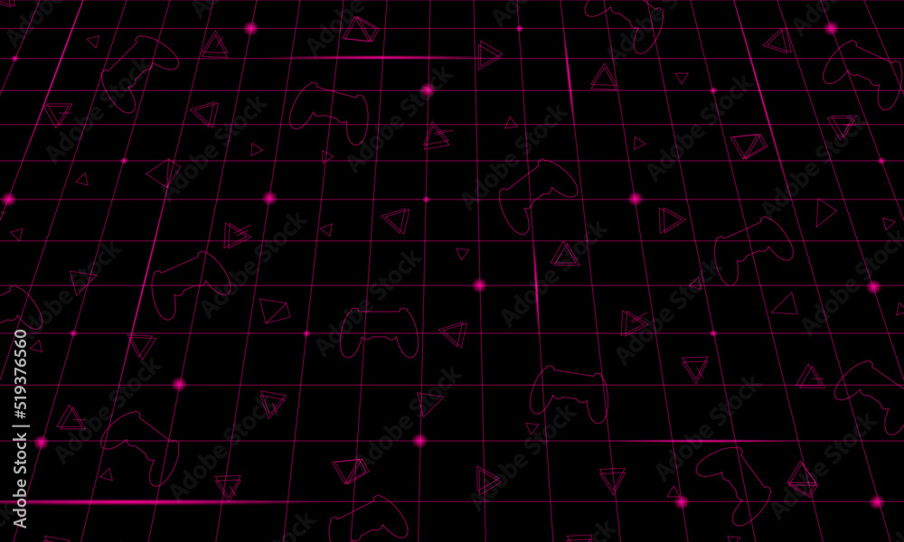 Vector cyberspace poster. Video game background. Cyber universe ...