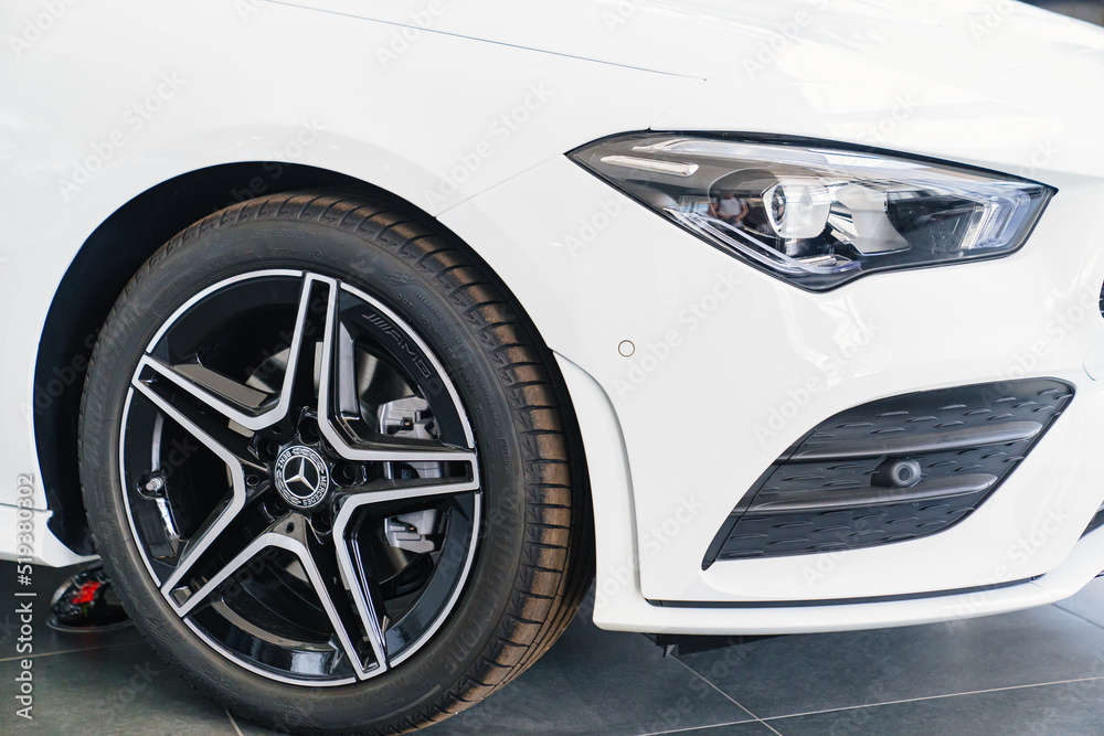 Mercedes car wheel. car dealership of the official dealer of German ...