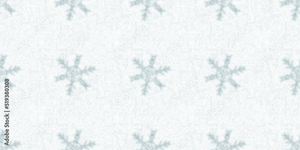 Soft ice blue snow flake border pattern background. Simple minimal ...