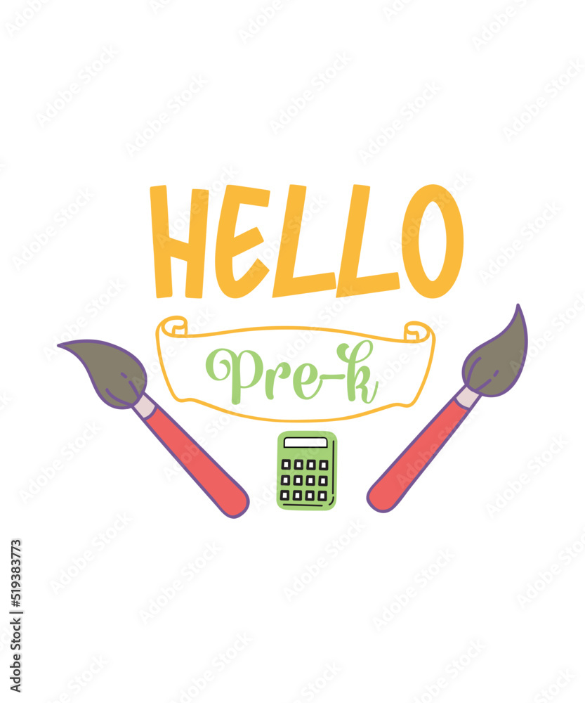 Hello Back to School SVG, Png, Eps, Dxf, First day of School Svg, Svg ...