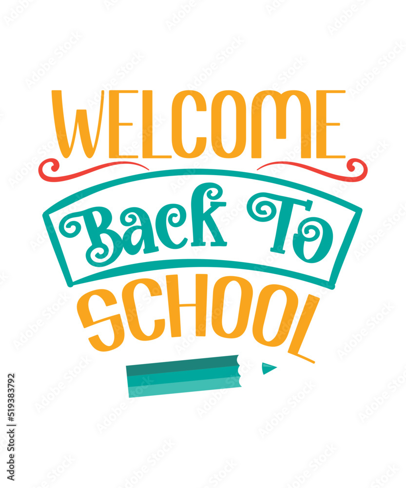 Vetor de Hello Back to School SVG, Png, Eps, Dxf, First day of School ...
