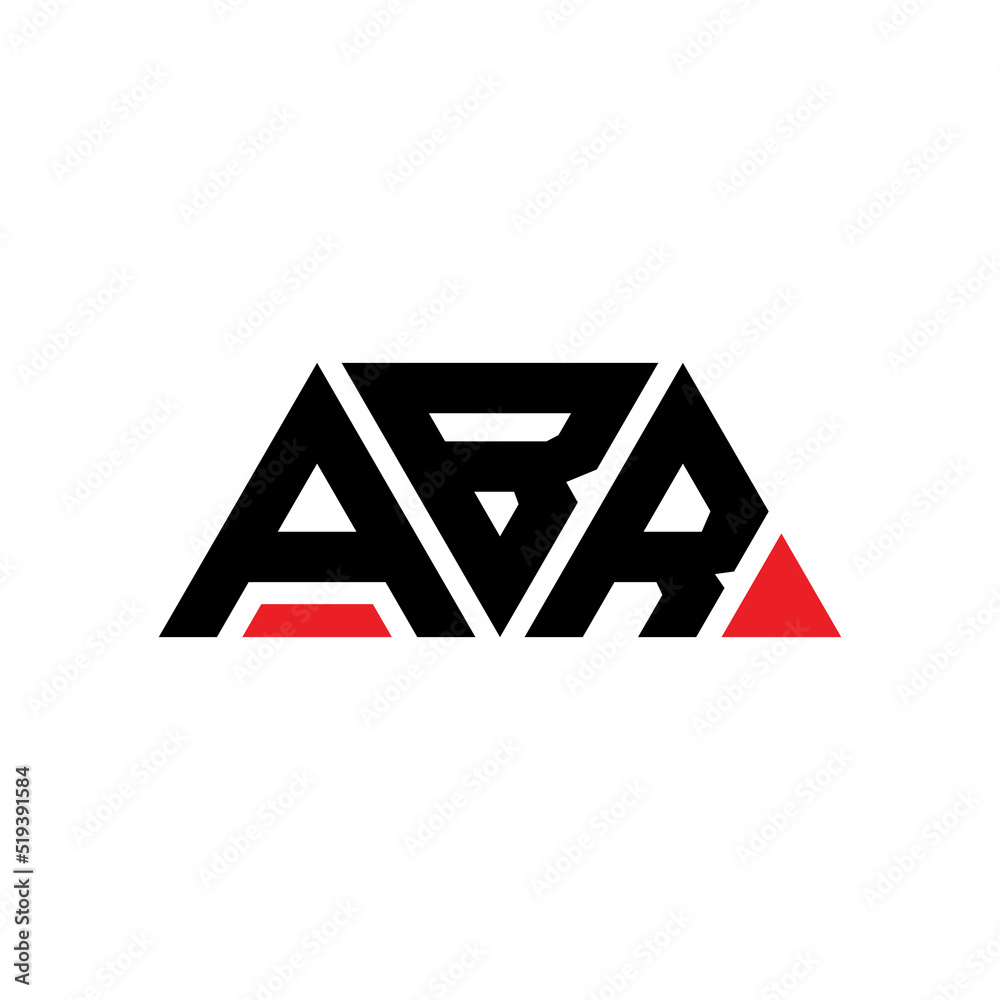 Vetor de ABR triangle letter logo design with triangle shape. ABR ...