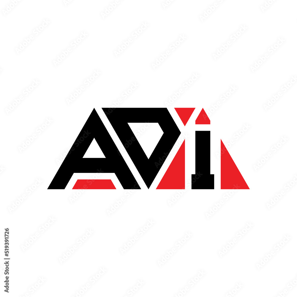 ADI triangle letter logo design with triangle shape. ADI triangle logo ...