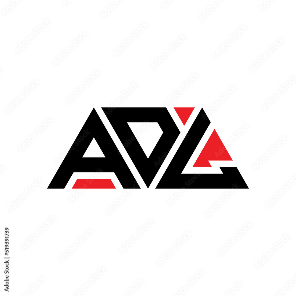ADL triangle letter logo design with triangle shape. ADL triangle logo ...