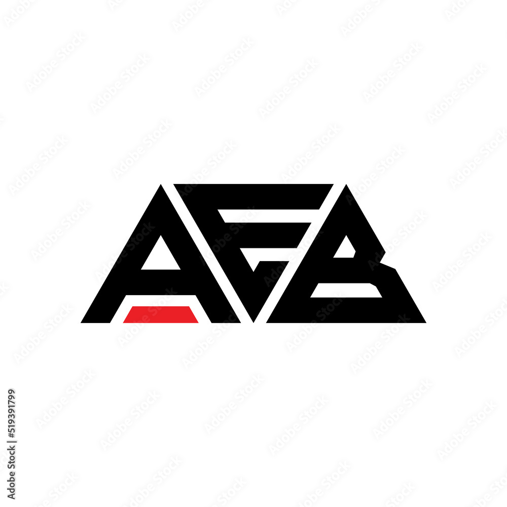AEB triangle letter logo design with triangle shape. AEB triangle logo ...