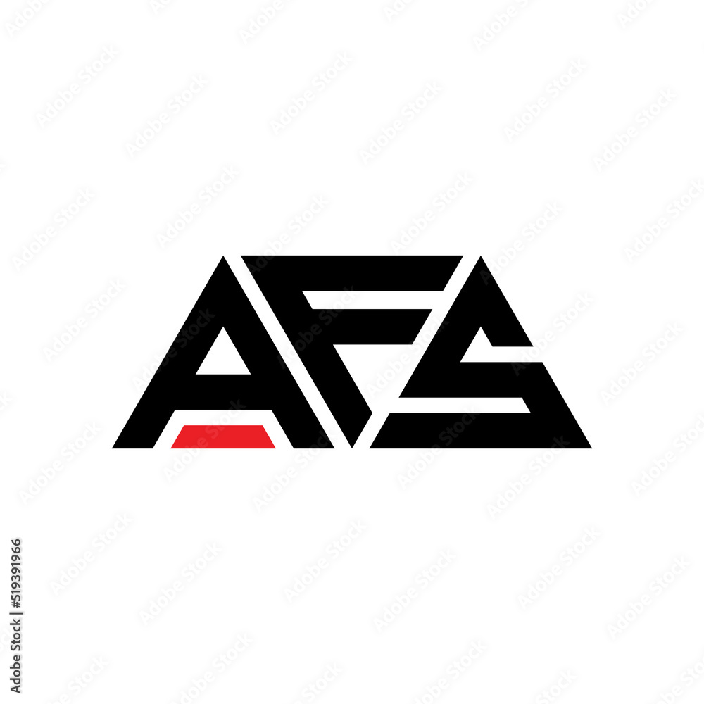 AFS triangle letter logo design with triangle shape. AFS triangle logo ...