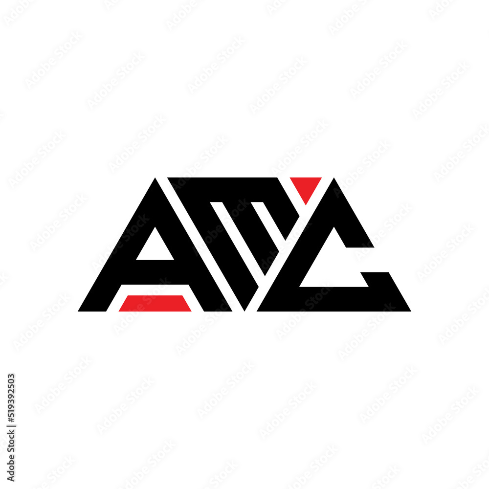 AMC triangle letter logo design with triangle shape. AMC triangle logo ...