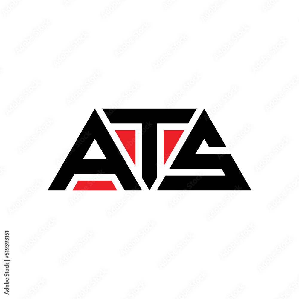 ATS triangle letter logo design with triangle shape. ATS triangle logo ...