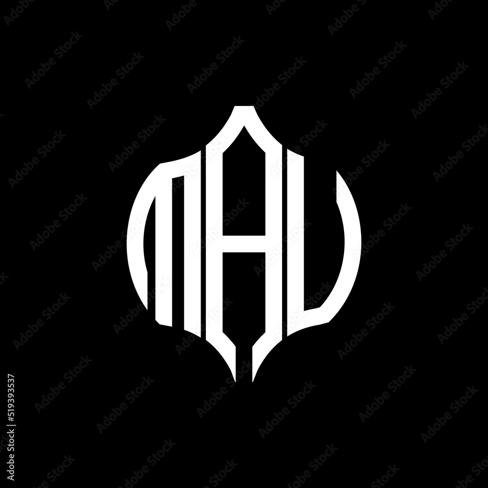 MAV letter logo. MAV best black background vector image. MAV Monogram ...
