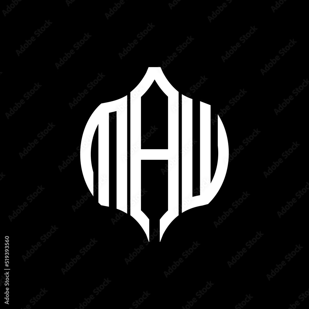 MAW letter logo. MAW best black background vector image. MAW Monogram ...