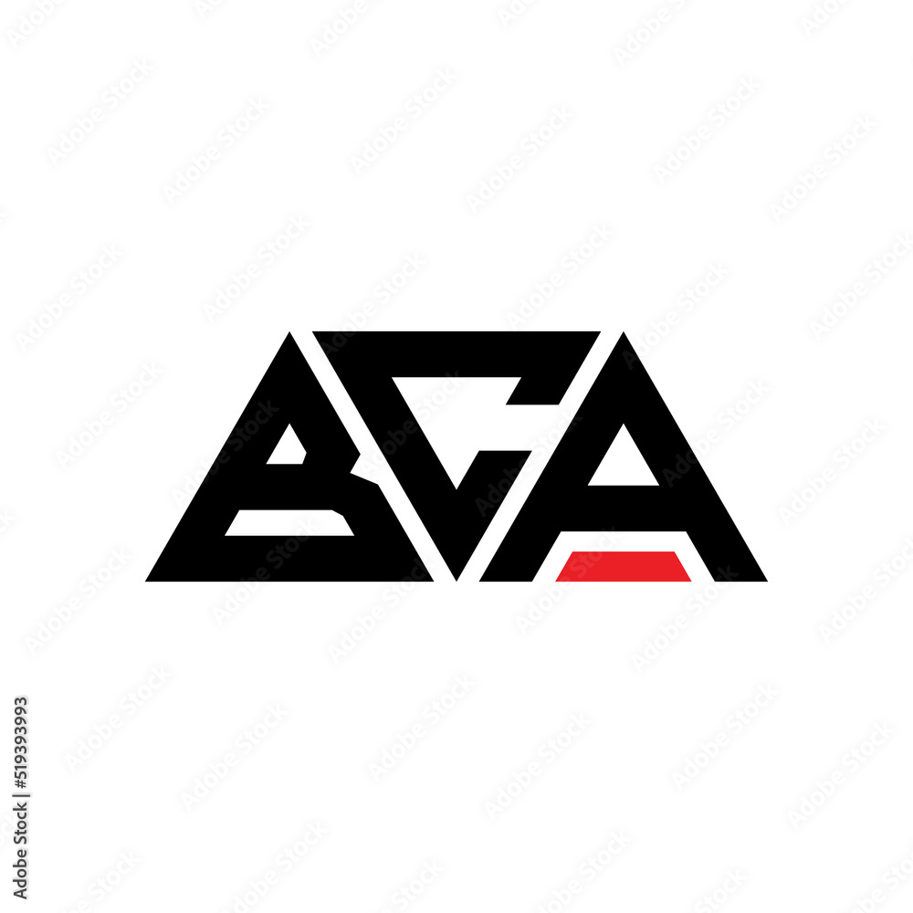 BCA triangle letter logo design with triangle shape. BCA triangle logo ...