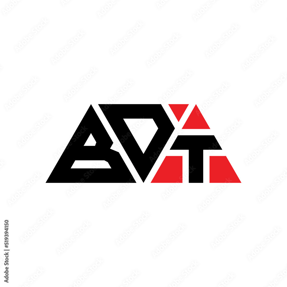 BDT triangle letter logo design with triangle shape. BDT triangle logo ...