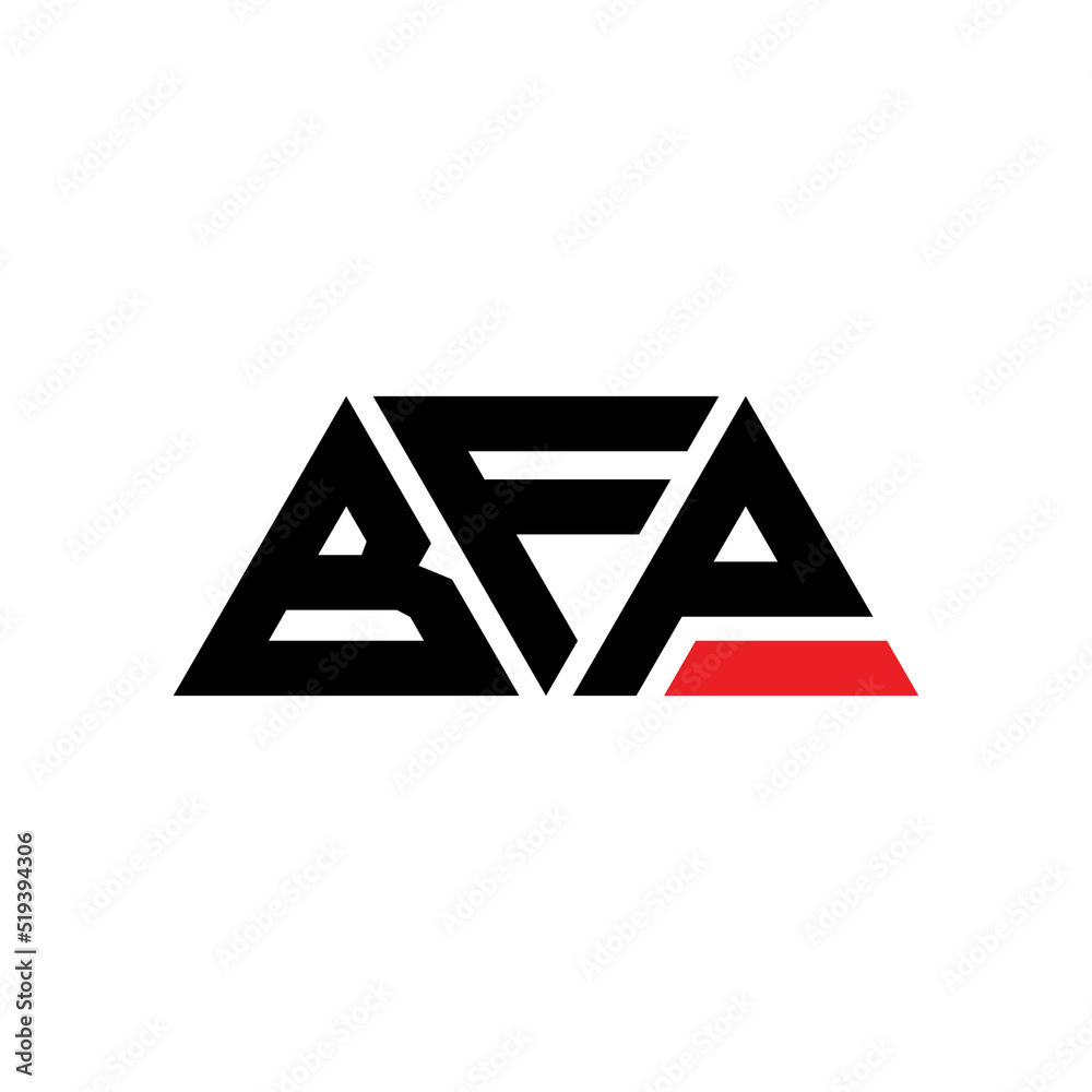 BFP triangle letter logo design with triangle shape. BFP triangle logo ...