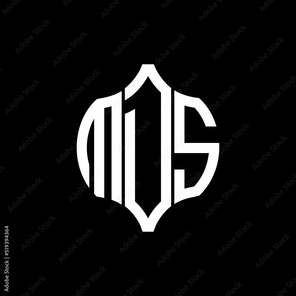 MDS letter logo. MDS best black background vector image. MDS Monogram ...